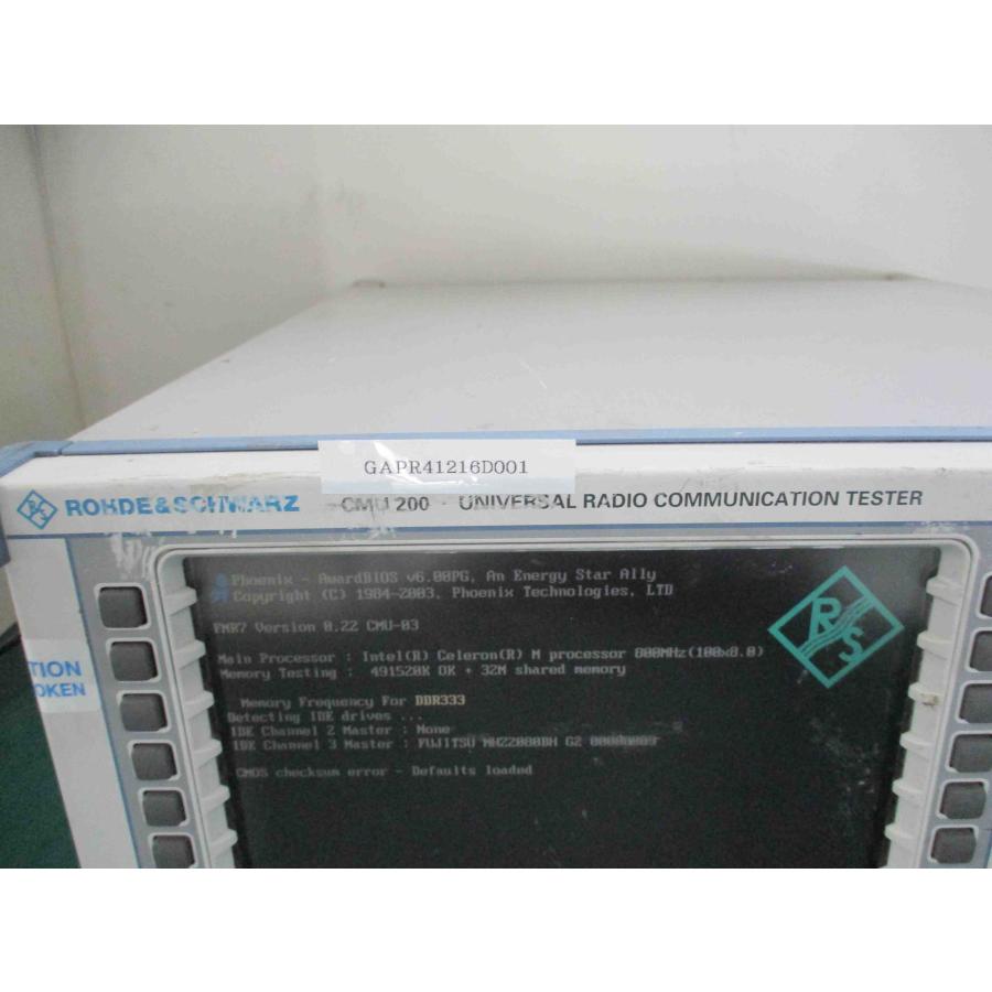 中古Rohde & Schwarz CMU200 Universal Radio Communication Tester 1100.0008 ...