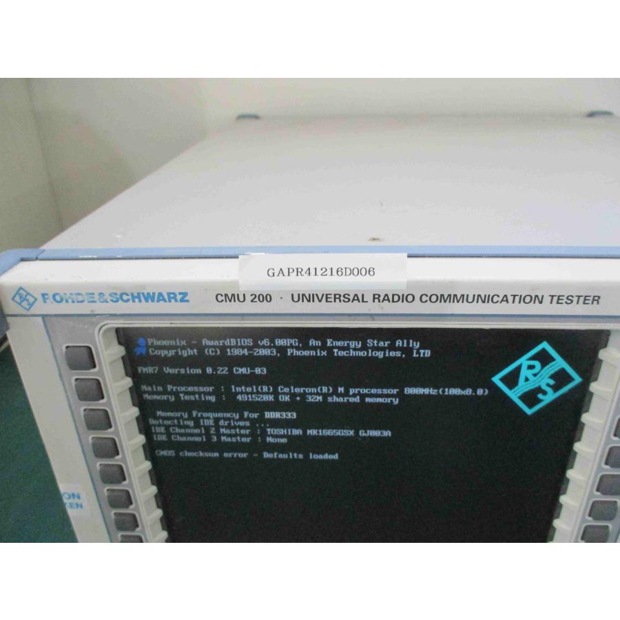 中古Rohde & Schwarz CMU200 Universal Radio Communication Tester 1100.0008 ...