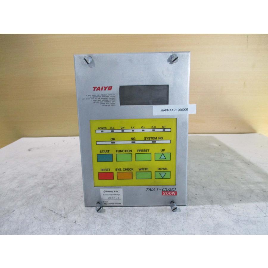 中古 TAIYO TNA1-CU20 AC SERVO NUTRUNNER 200W AC200V 50/60Hz(HAPR41219B006 ...