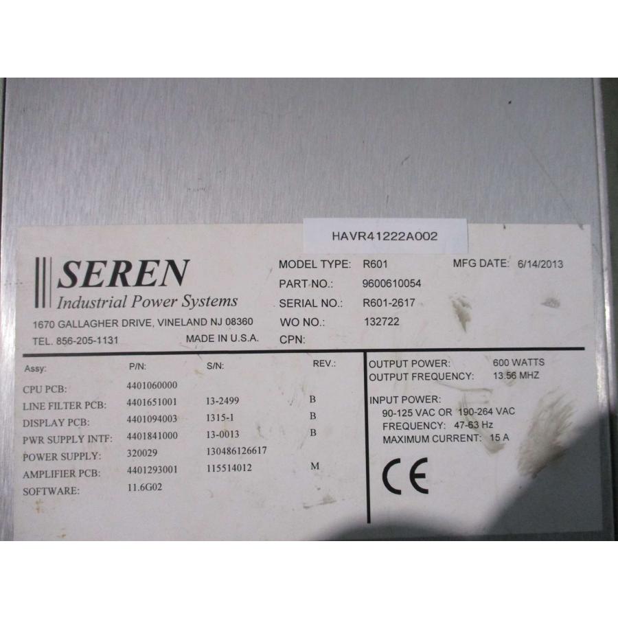 中古Seren R601 RF Generator 600W 190-264V 15A(HAVR41222A002 ...