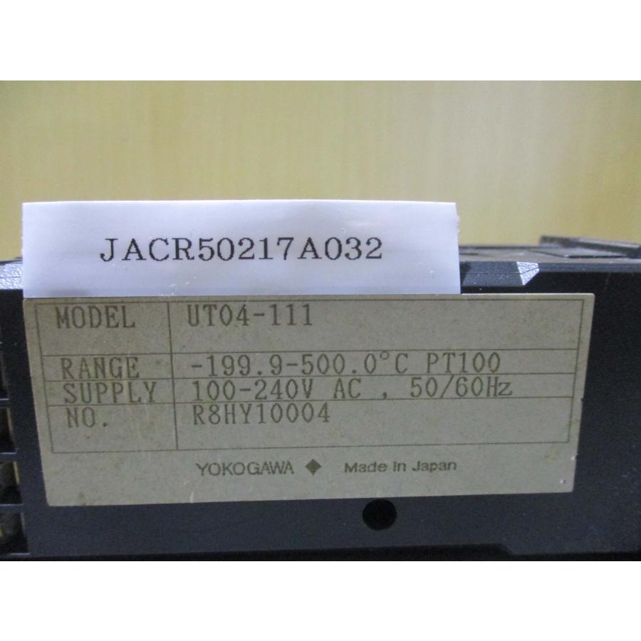 中古 YOKOGAWA UT04-111 ディジタル指示調節計(JACR50217A032) : growdetrading Yahoo!ショップ - 通販 - Yahoo!ショッピング