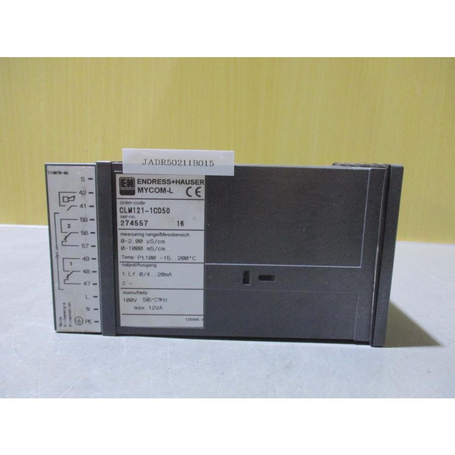 中古 Endress+Hauser CLM121-1CD50 100V, 50/60Hz, max 12VA MYCOM-L(JADR50211B015) : growdetrading ...