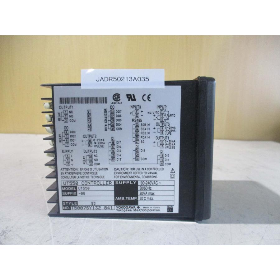 中古 YOKOGAWA CONTROLLER UT550 デジタル指示調節計 100-240VAC(JADR50213A035 ...
