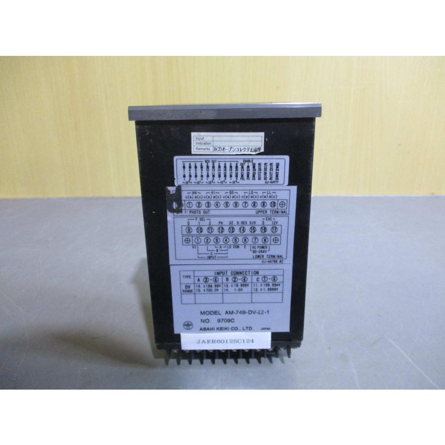 中古 Asahi Keiki Panel Meter AM-749-DV-12-1 (JAER60125C124) : growdetrading Yahoo!ショップ - 通販 ...