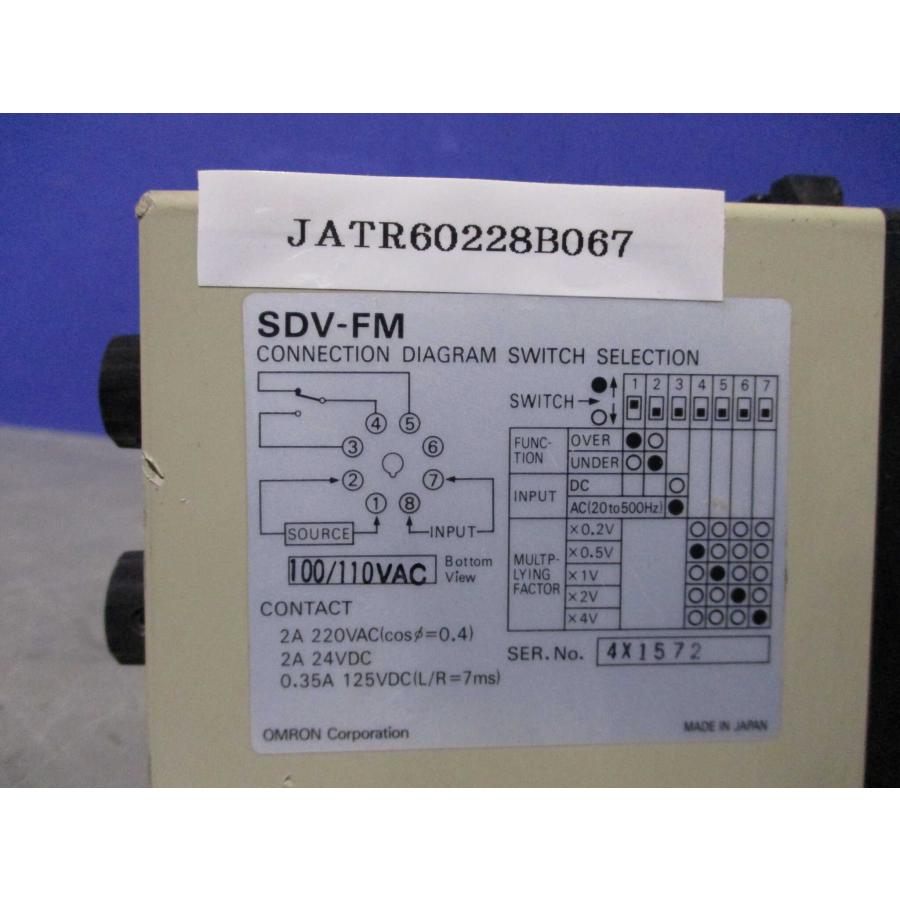 中古 OMRON VOLTAGE SENSOR SDV-FM6 (JATR60228B067) : growdetrading Yahoo!ショップ - 通販 - Yahoo!ショッピング