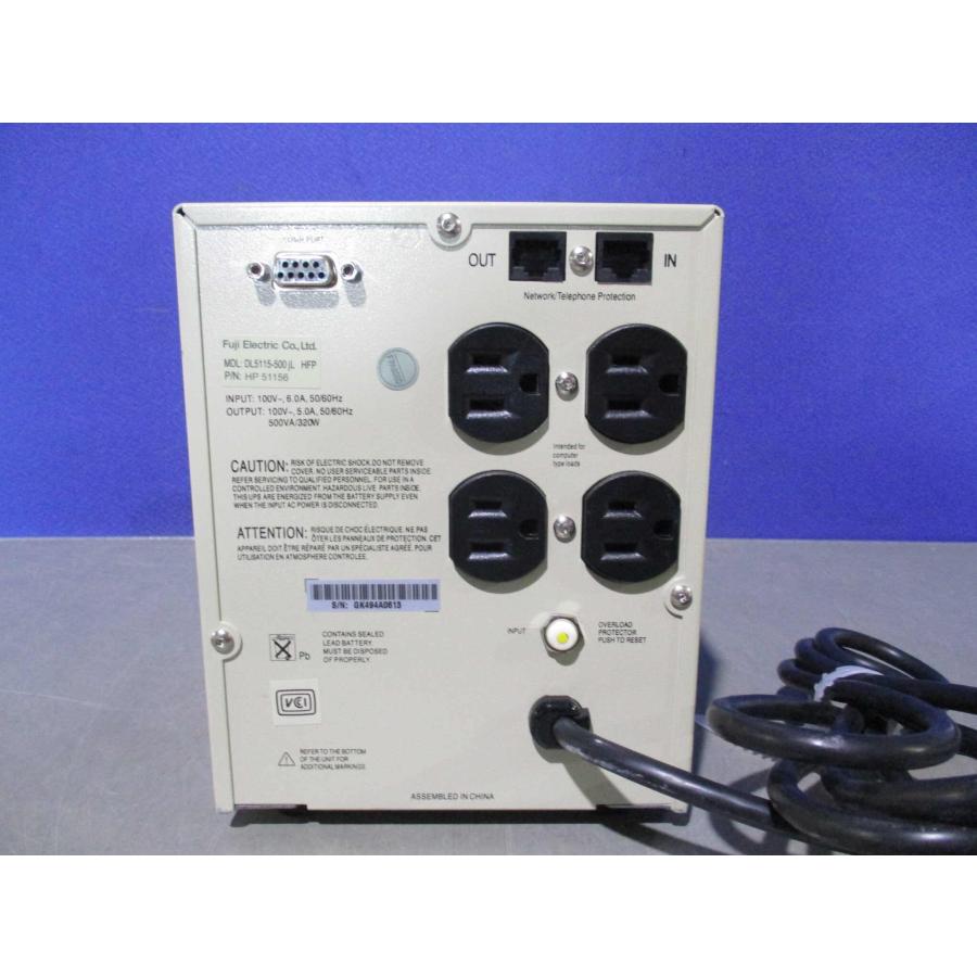 中古 FUJI DL5115-500JL 小形無停電電源装置 500VA/320W (JBGR60903D008 ...