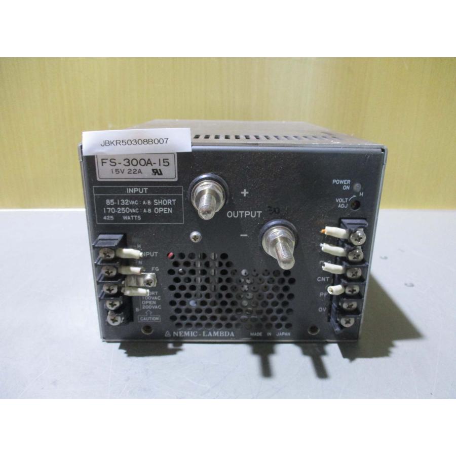 中古 NEMIC LAMBDA POWER SUPPLY FS-300A-15 電源 15V 22A(JBKR50308B007) : growdetrading Yahoo!ショップ ...