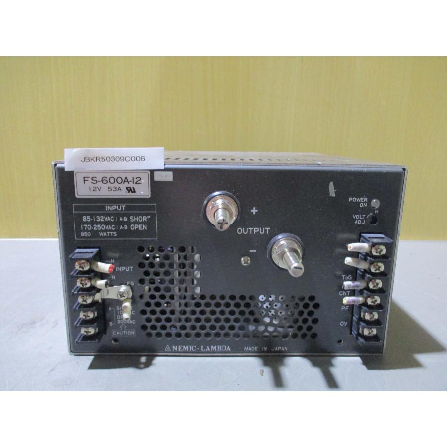 中古 NEMIC LAMBDA POWER SUPPLY FS-600A-12 12V 53A(JBKR50309C006) : jbkr50309c006 : growdetrading ...