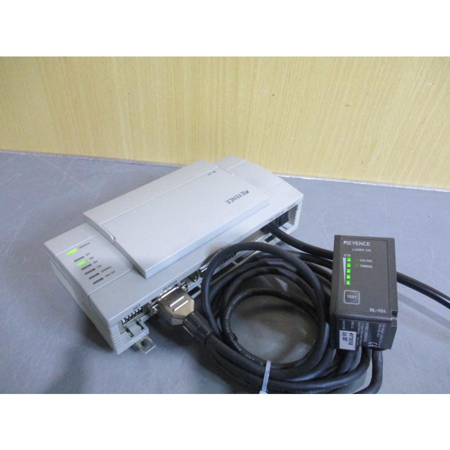 中古 KEYENCE Dedicated communication unit BL-U1 / BL-701 超小型レーザ式バーコードリーダ ...