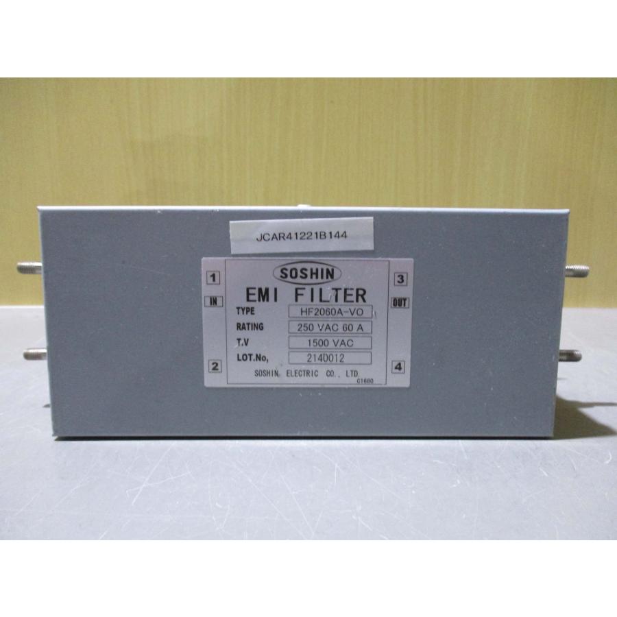 中古 SOSHIN EMI FILTER HF2060A-VO ノイズフィルタ 250VAC 60A(JCAR41221B144) : growdetrading Yahoo!ショップ ...