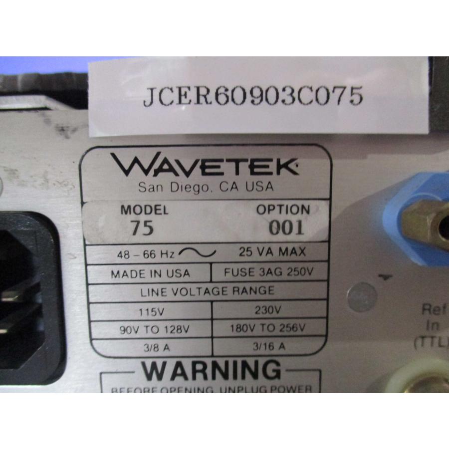中古 WAVETEK ARBITRARY WAVEFORM GENERATOR MODEL 75 (JCER60903C075 ...