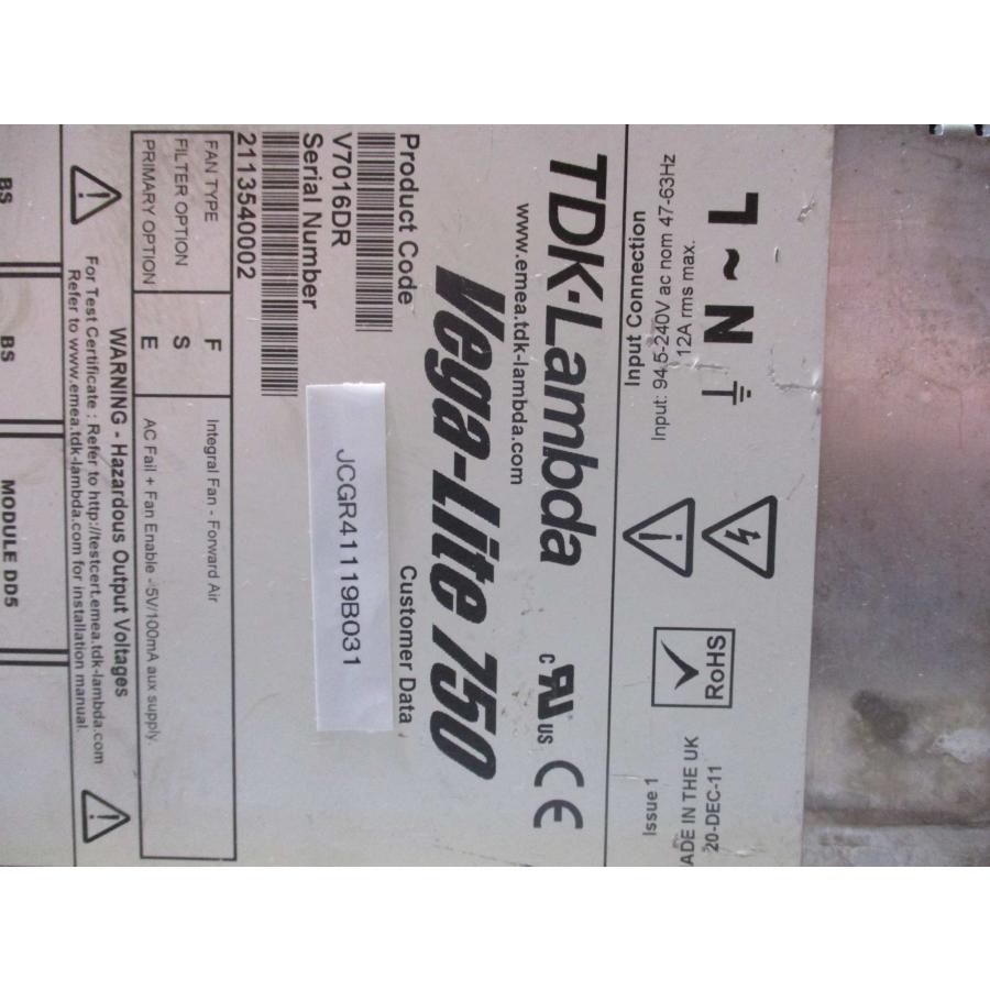 中古 TDK LAMBDA Vega-Lite 750 V7016DR パワーサプライ 240V 12A(JCGR41119B031 ...