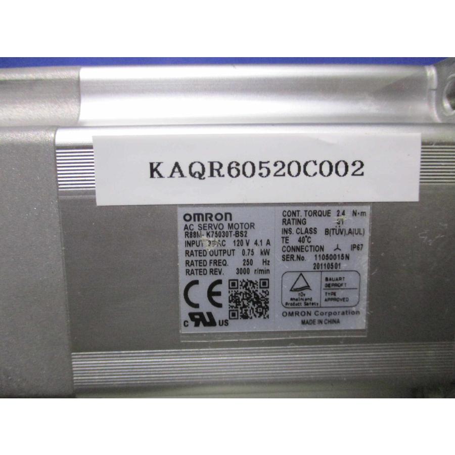 中古 OMRON AC SERVO MOTOR R88M-K75030T-BS2 0.75KW (KAQR60520C002) : kaqr60520c002 : growdetrading ...