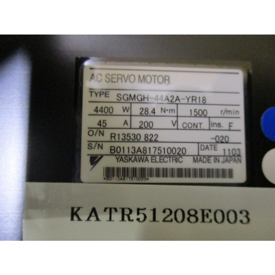 新古 Yaskawa SGMGH-44A2A-YR18 Ac Servo Motor 1500rpm 200v-ac 45a 4400w 28.4nm (KATR51208E003 ...