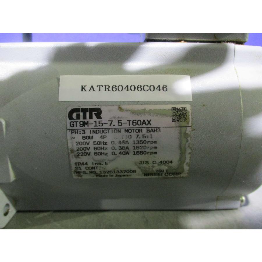 中古 GTR INDUCTION MOTOR BAH3 GT9M-15-7.5-T60AX 60W (KATR60406C046) : growdetrading Yahoo!ショップ ...