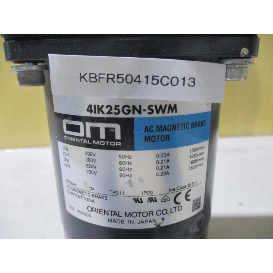 中古 ORIENTAL MOTOR AC MAGNETIC BRAKE 4IK25GN-SWM/LINEAR HEAD 4GN60K(KBFR50415C013 ...
