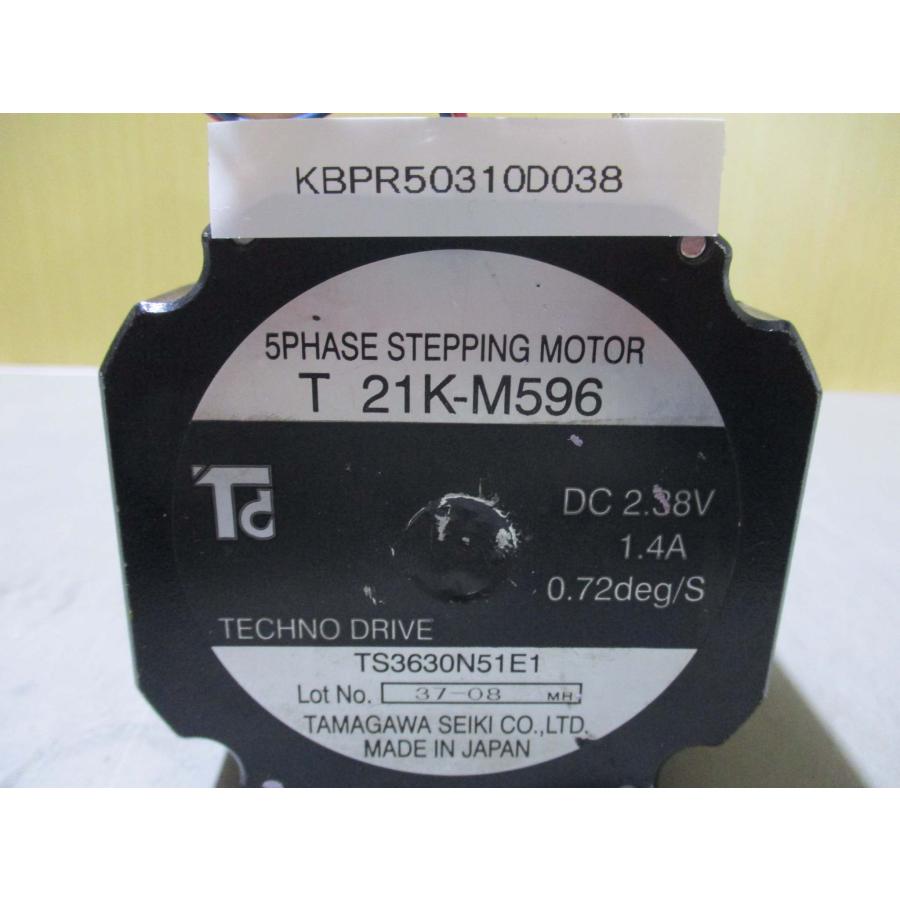 中古TAMAGAWA SEIKI TECHNO DRIVE 5-PHASE STEPPING MOTOR T21K-M596 2.38V 1 ...