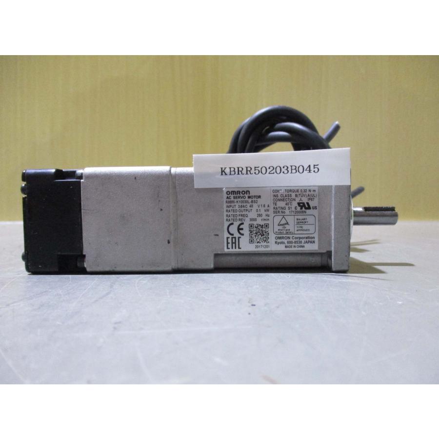 中古 OMRON AC SERVO MOTOR R88M-K10030L-BS2 サーボモータ 3AC 48V 1.6A 0.1kW(KBRR50203B045 ...