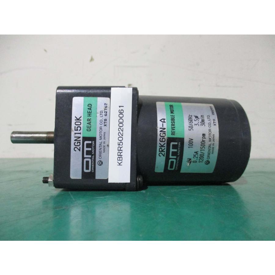 中古 ORIENTAL MOTOR GEAR HEAD 2GN150K/REVERSIBLE MOTOR 2RK6GN-A 6W(KBRR50220D061) : kbrr50220d061 ...