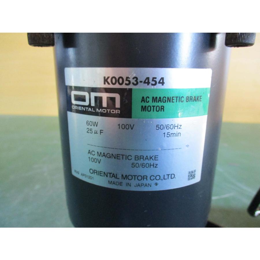 中古ORIENTAL MOTOR K0053-454 AC MAGNETIC BRAKE 60W 100V/5GU9KB Gear Head(KBTR50111B018 ...