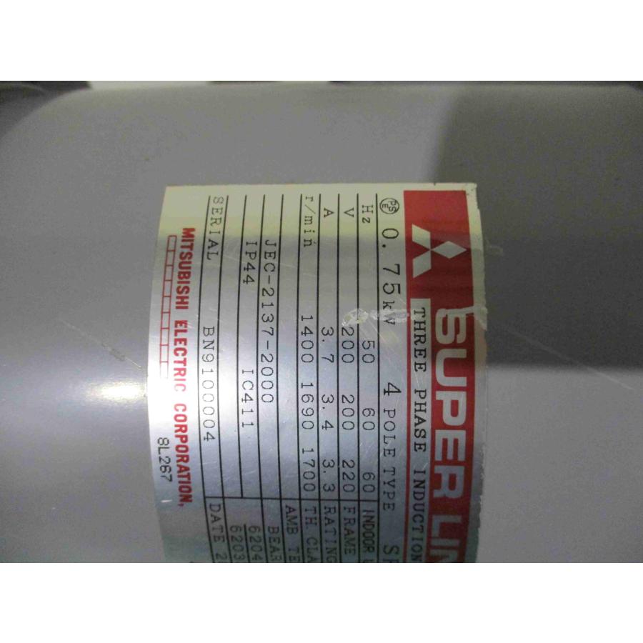 中古MITSUBISHI SUPER LINE SF-JRV モーター4P 0.75KW(KBVR41219D009) : growdetrading Yahoo!ショップ - 通販 ...