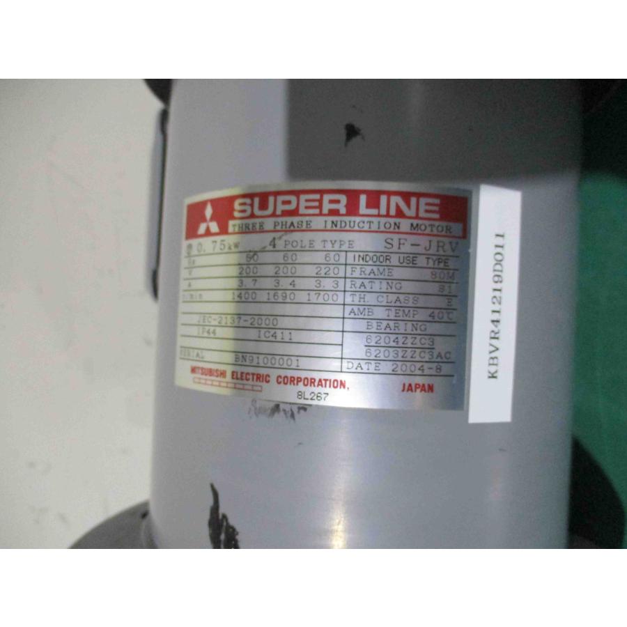 中古MITSUBISHI SUPER LINE SF-JRV モーター4P 0.75KW(KBVR41219D011) : kbvr41219d011 : growdetrading ...