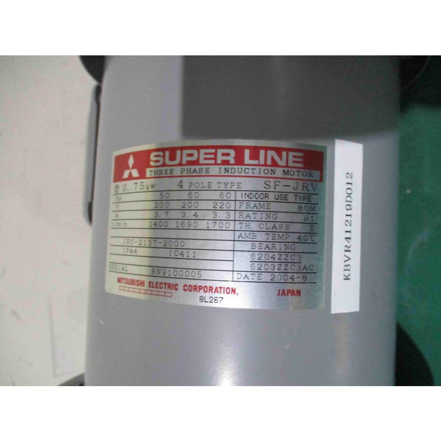 中古MITSUBISHI SUPER LINE SF-JRV モーター4P 0.75KW(KBVR41219D012) : growdetrading Yahoo!ショップ - 通販 ...