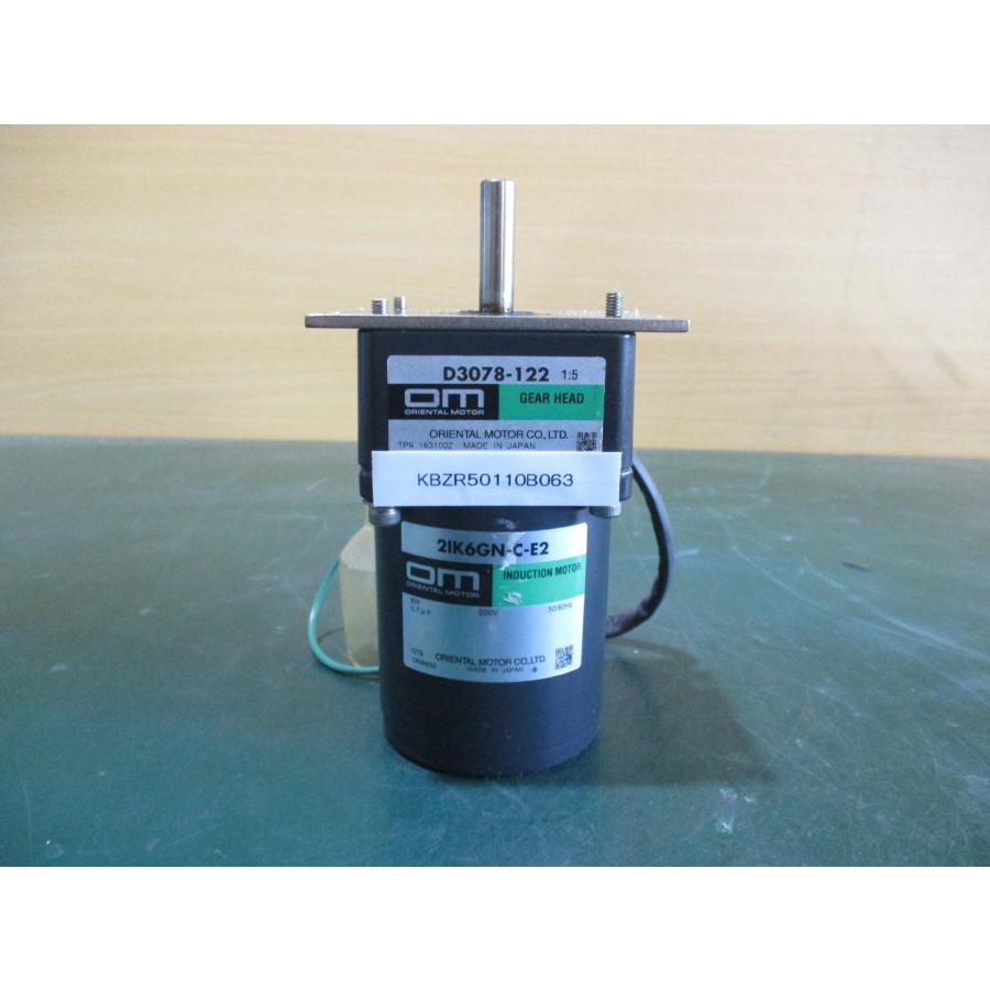 中古 ORIENTAL MOTOR INDUCTION 2IK6GN-C-E2/GEAR HEAD D3078-122 ...