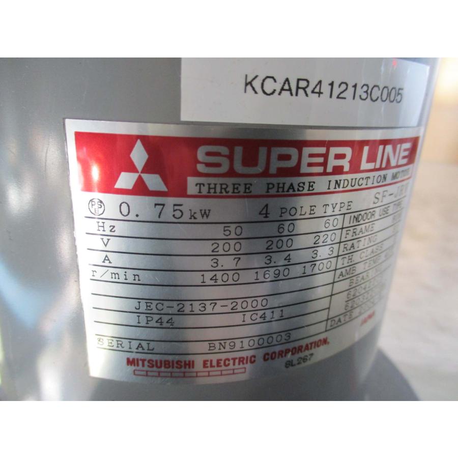 中古MITSUBISHI SUPER LINE SF-JRV モーター4P 0.75KW(KCAR41213C005) : growdetrading Yahoo!ショップ - 通販 ...
