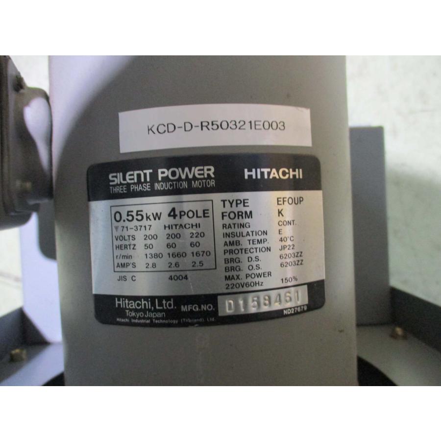 中古 HITACHI SILENT POWER THREE PHASE INDUCTION MOTOR EFOUP 0.55KW/#11 ...