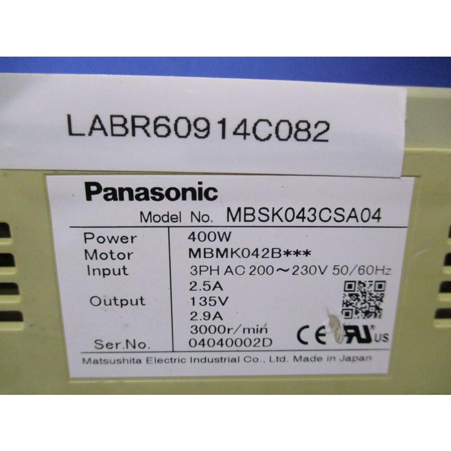 中古 Panasonic MBSK043CSA04 周波数変換器 135V 2.9A 400W(LABR60914C082) : labr60914c082 : growdetrading ...