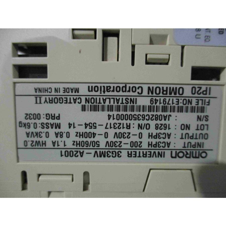 中古 OMRON 3G3MV-A2001 0.1KW インバータ(LAER41205B074) : laer41205b074 : growdetrading Yahoo!ショップ - 通販 ...
