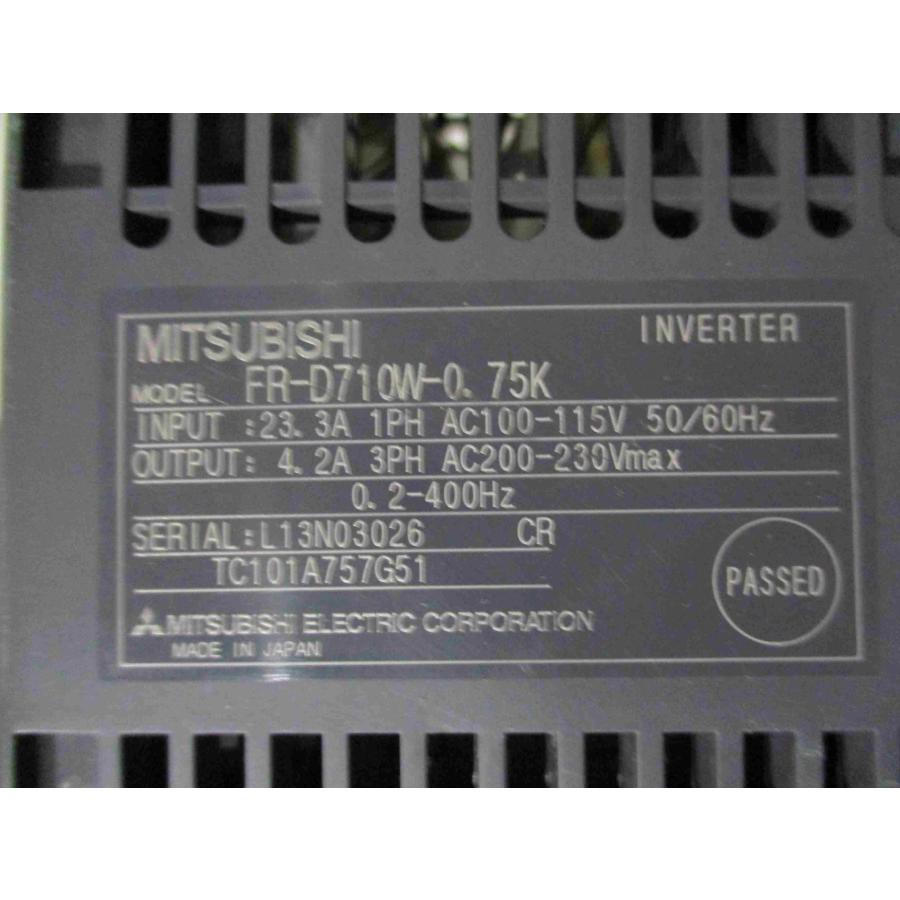 中古 MITSUBISHI FR-D710W-0.75K 100V インバーター(LAER41205D006) : growdetrading Yahoo!ショップ - 通販 - Yahoo ...