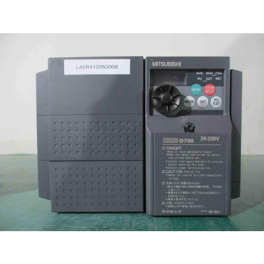 中古 MITSUBISHI FR-D720-3.7K 200V インバーター(LAER41205D008) : growdetrading Yahoo!ショップ - 通販 - Yahoo!ショッピング