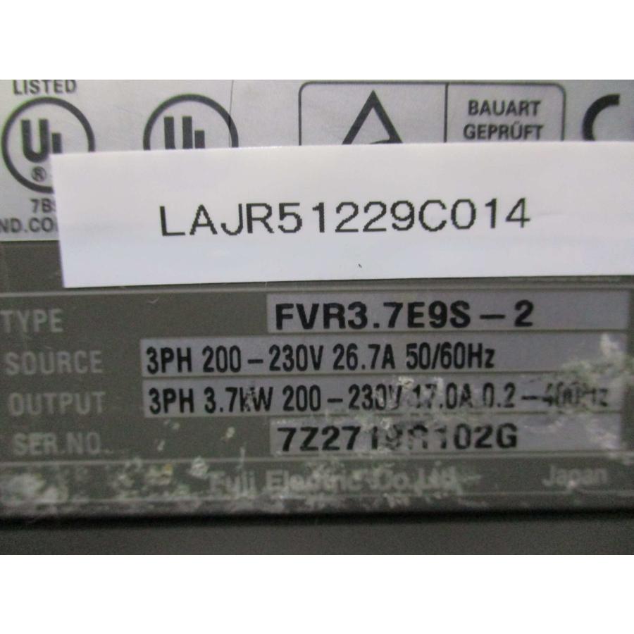 中古 FUJI INVERTER FVR3.7E9S-2 インバータ 3.7KW (LAJR51229C014) : growdetrading Yahoo!ショップ - 通販 - Yahoo ...