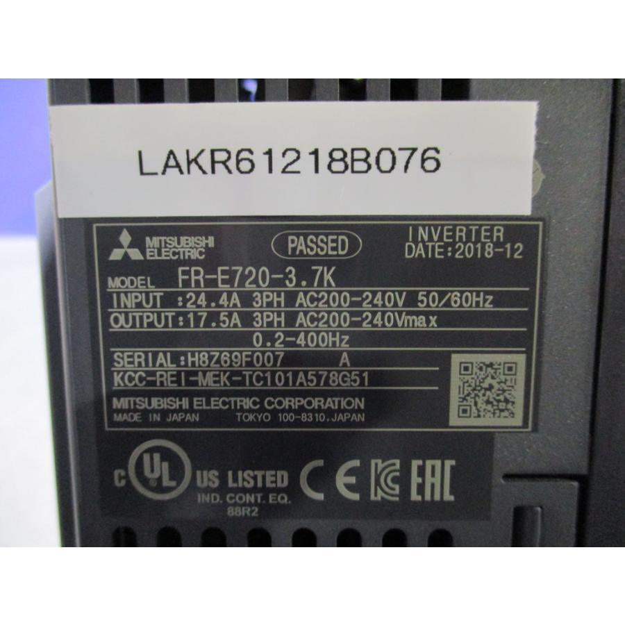 中古 MITSUBISHI INVERTER FR-E720-3.7K インバータ 三相 200-240V 3.7KW (LAKR61218B076) : growdetrading ...