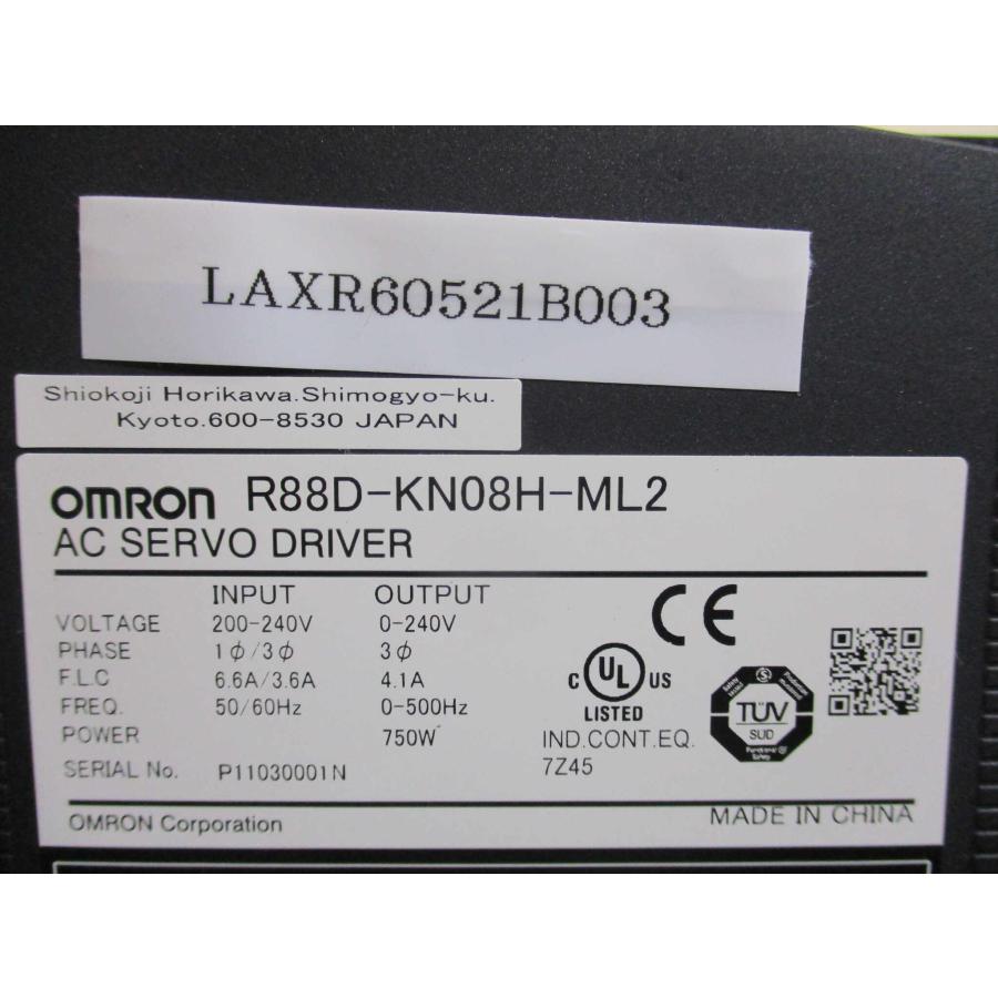中古OMRON R88D-KN08H-ML2 750W AC SERVO DRIVE(LAXR60521B003) : growdetrading Yahoo!ショップ - 通販 ...