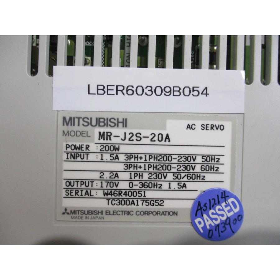 中古 MITSUBISHI AC SERVO MR-J2S-20A サーボアンプ 200W (LBER60309B054) : growdetrading Yahoo!ショップ - 通販 ...