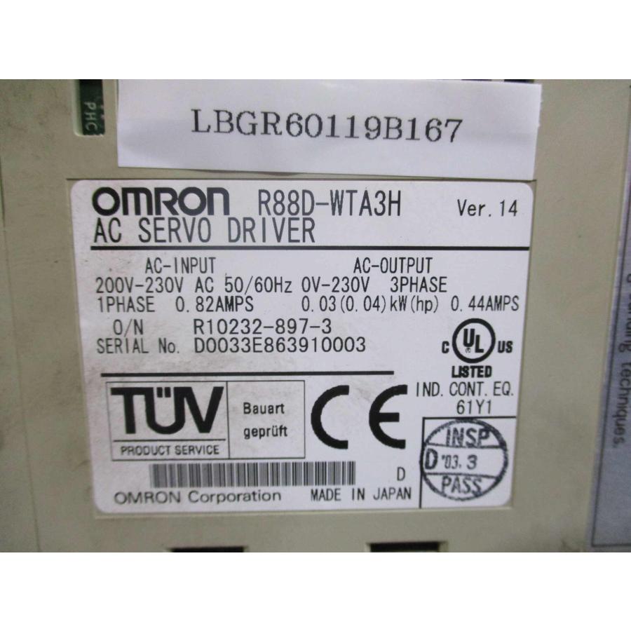 中古 OMRON AC SERVO DRIVER R88D-WTA3H サーボドライバ (LBGR60119B167) : growdetrading Yahoo!ショップ - 通販 ...