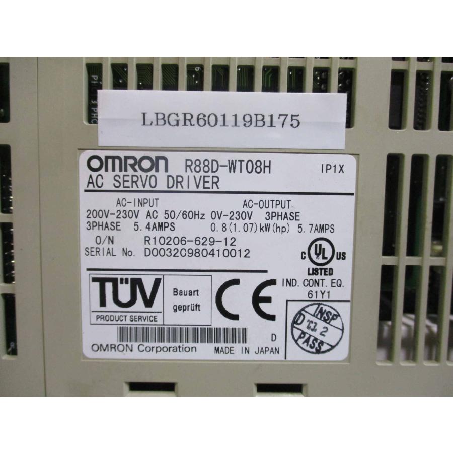 中古 OMRON AC SERVO DRIVER R88D-WT08H サーボドライバ (LBGR60119B175) : growdetrading Yahoo!ショップ - 通販 ...