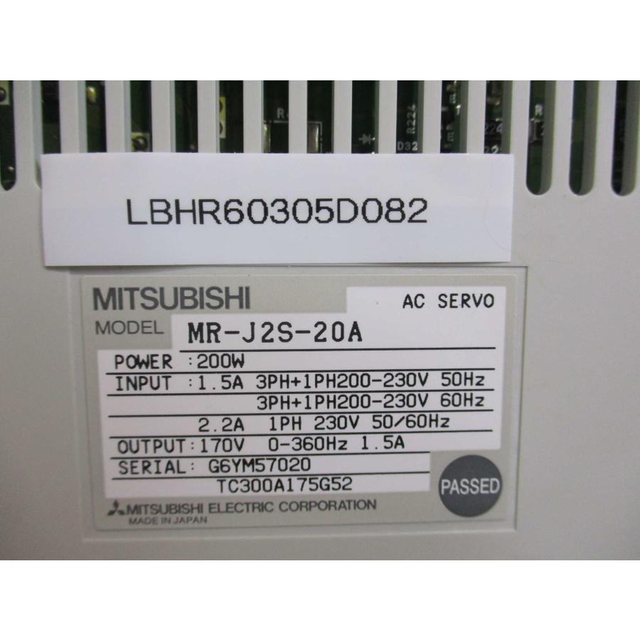 中古 MITSUBISHI AC SERVO MR-J2S-20A サーボアンプ 200W (LBHR60305D082) : growdetrading Yahoo!ショップ - 通販 ...