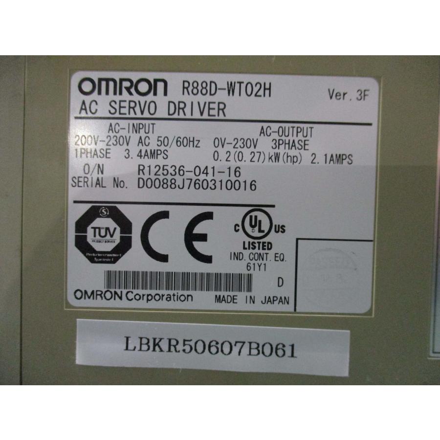 中古 OMRON AC SERVO DRIVER R88D-WT02H 200/230VAC サーボドライバ(LBKR50607B061) : growdetrading Yahoo!ショップ ...