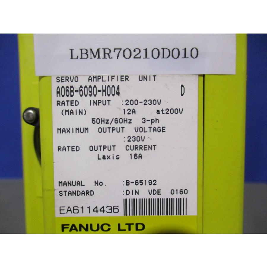 中古 FANUC A06B-6090-H004 サーボアンプユニット 200-230V (LBMR70210D010) : growdetrading Yahoo!ショップ - 通販 ...