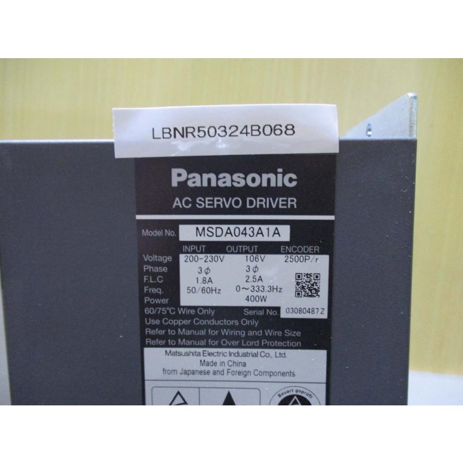中古 PANASONIC AC SERVO DRIVER MSDA043A1A ACサーボドライバー(LBNR50324B068) : growdetrading Yahoo!ショップ ...