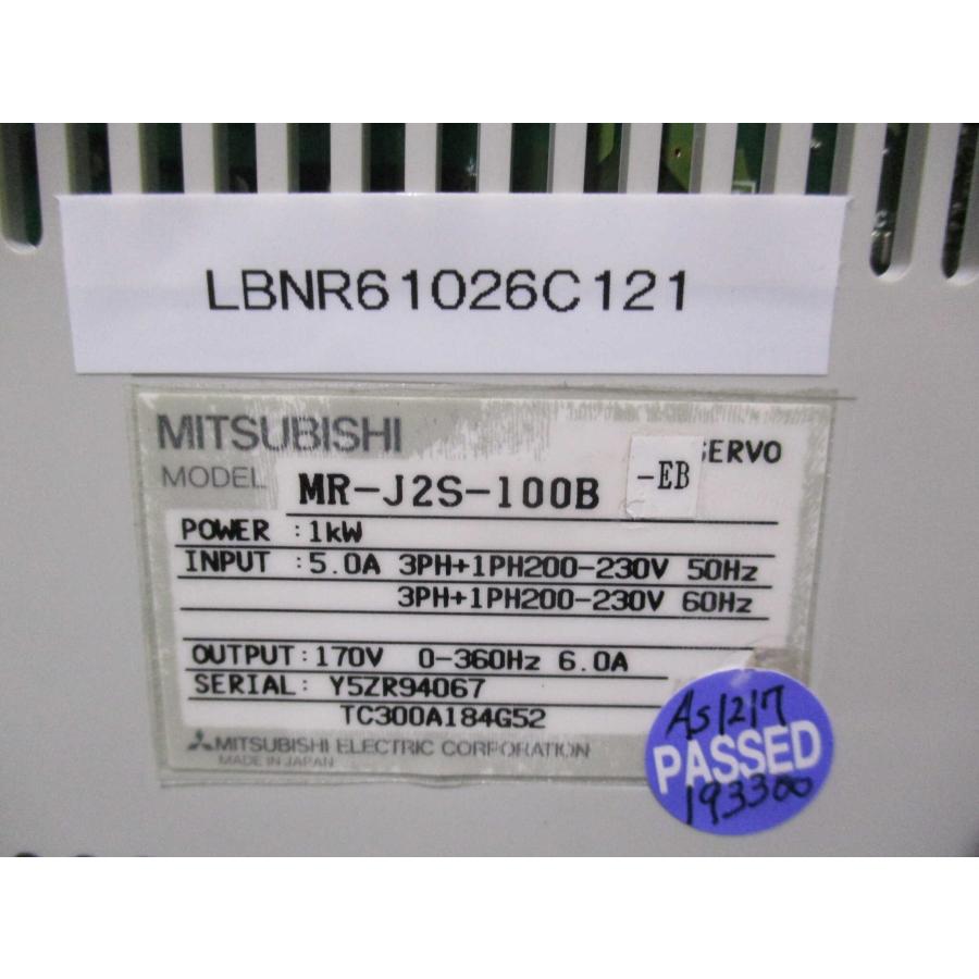 中古 MITSUBISHI MR-J2S-100B-EB ACサーボアンプ 1KW (LBNR61026C121) : growdetrading Yahoo!ショップ - 通販 ...