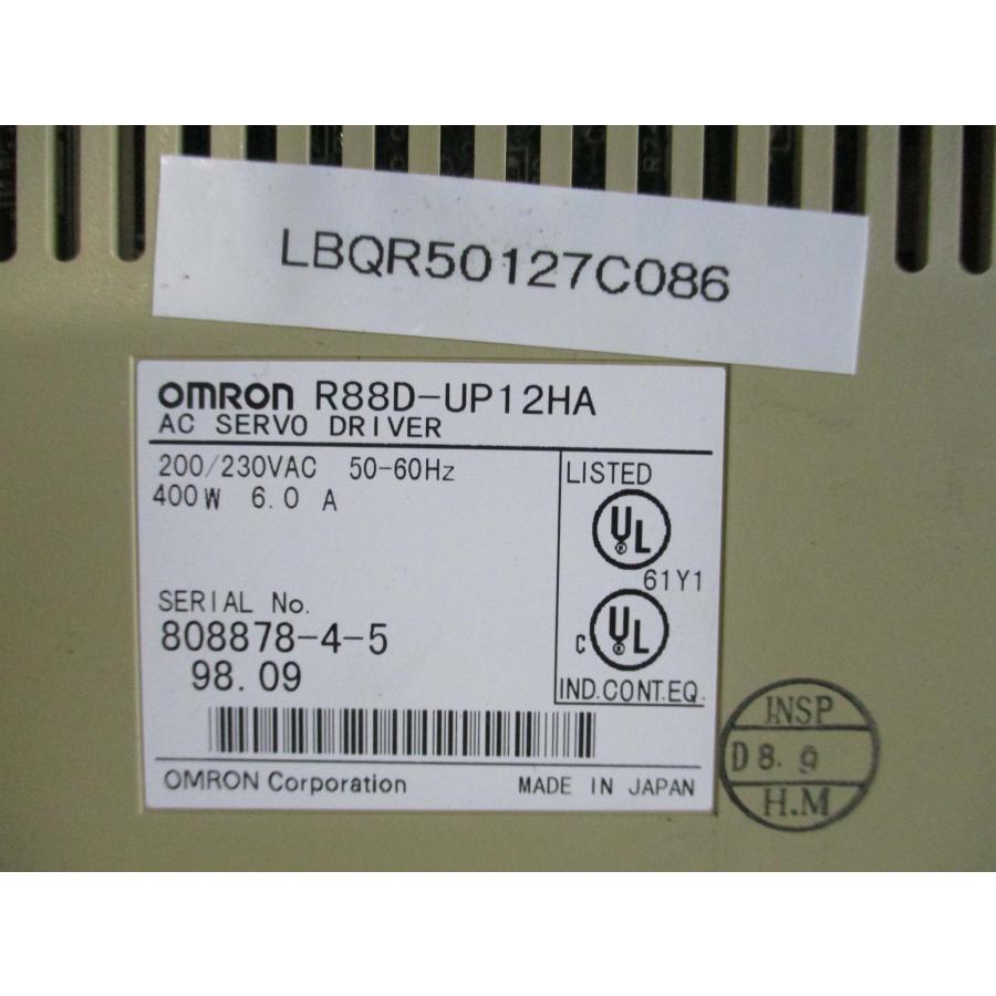 中古 OMRON AC SERVO DRIVER R88D-UP12HA ACサーボドライバー 200/230VAC 400W 6A/R88A-PR03U(LBQR50127C086 ...
