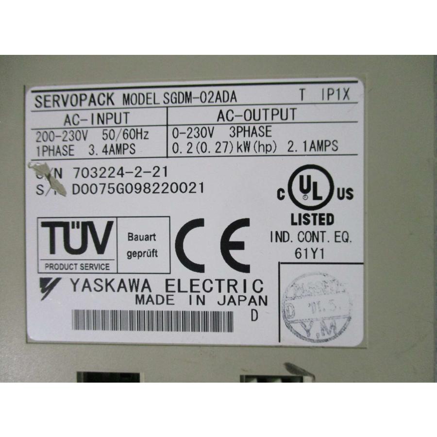 中古 YASKAWA ACサーボパック SGDM-02ADA 200V(LBYR41123D010) : lbyr41123d010 : growdetrading Yahoo!ショップ ...