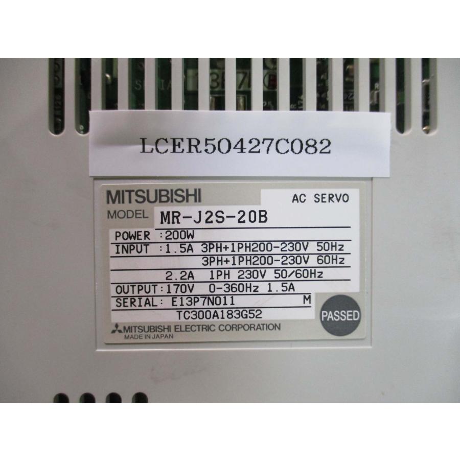 中古 MITSUBISHI AC サーボアンプ MR-J2S-20B 200W(LCER50427C082) : growdetrading Yahoo!ショップ - 通販 - Yahoo ...