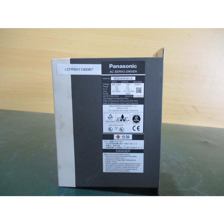 中古 PANASONIC AC SERVO DRIVER MSDA043A1A ACサーボドライバー(LCFR50113B067) : growdetrading Yahoo!ショップ ...