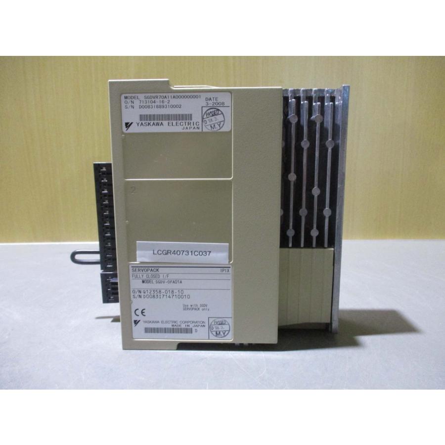 中古 YASKAWA SERVOPACK SGDV-R70A11B/FULLY CLOSED I/F SGDV-OFA01A セット ...